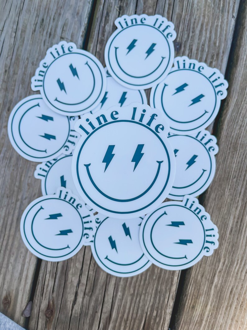 Line Life Waterproof Vinyl Sticker Linemen Lineman Blue Collar - Etsy