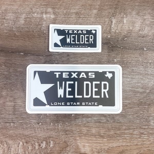 Texas Welder License Plate Waterproof Vinyl Sticker - Etsy