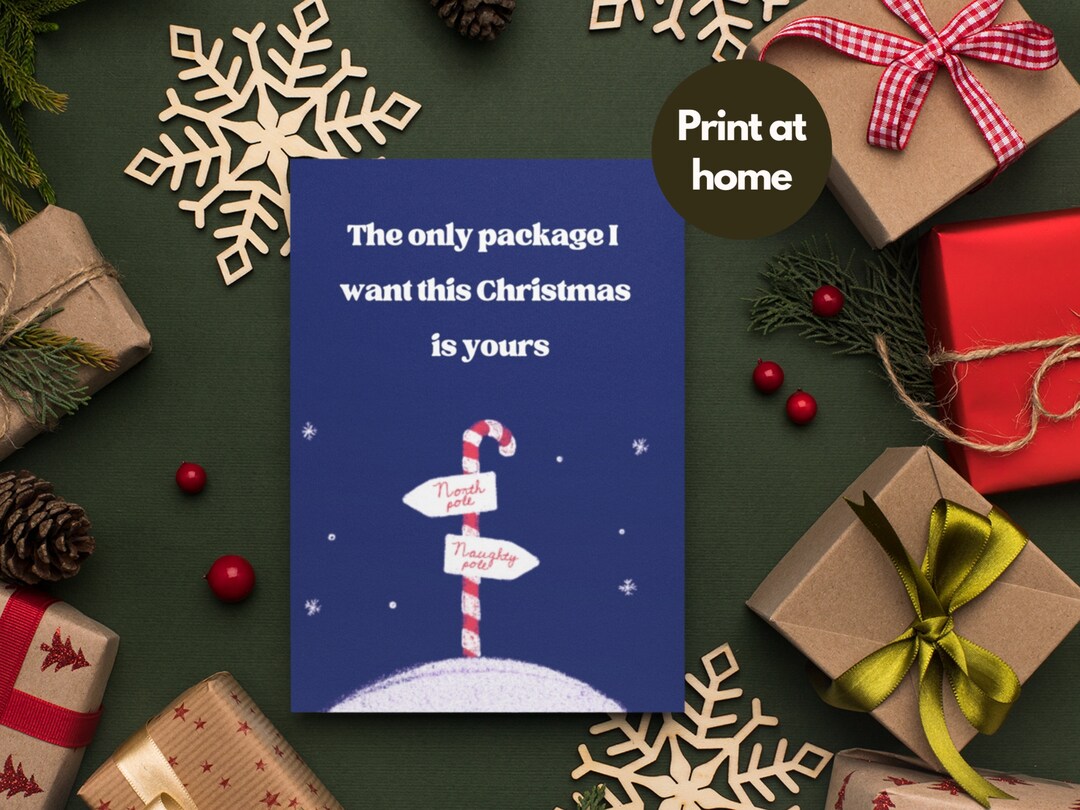 Only Package I Want Sexy Christmas Cards Printable Pun - Etsy