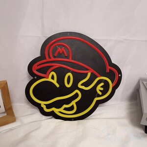 Mario Light Sign Neon Sign Game Room Decor Super Mario - Etsy