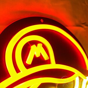 Mario Light Sign Neon Sign Game Room Decor Super Mario - Etsy