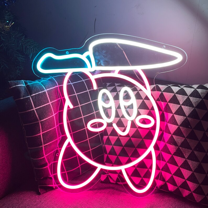 Kirby Neon Sign Kirby Decor Japanese Neon Sign Anime Neon - Etsy