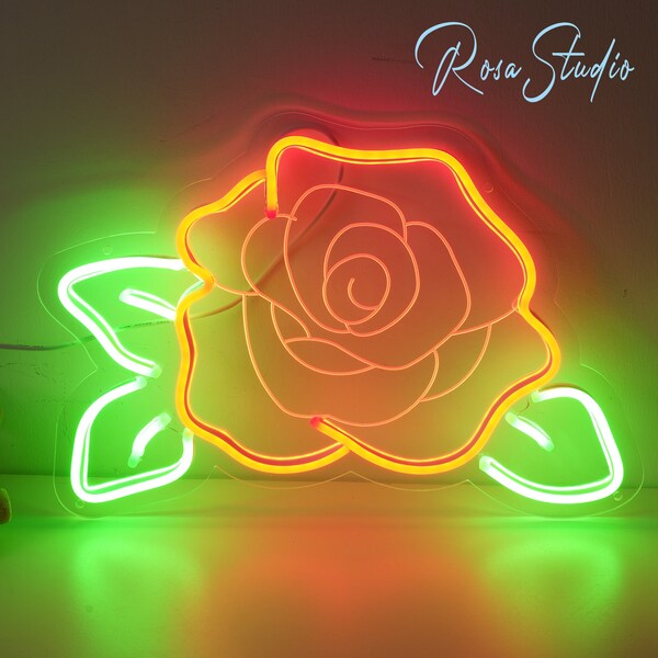 Neon Rose - Etsy