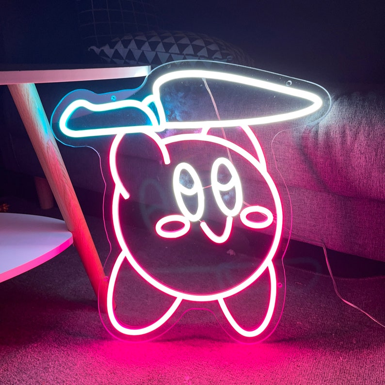 Kirby Neon Sign Kirby Decor Japanese Neon Sign Anime Neon - Etsy