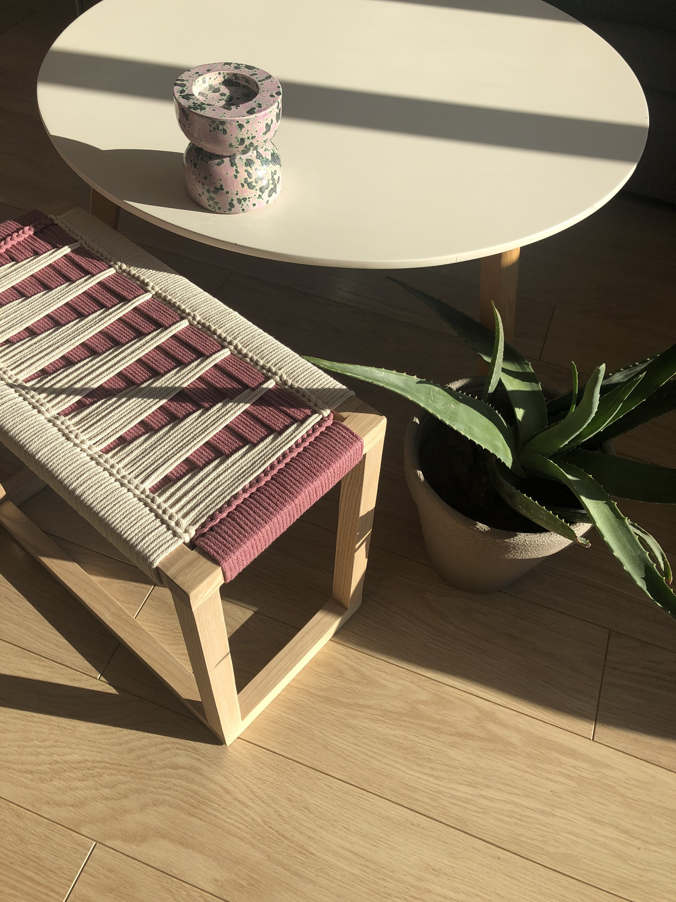 Modern Hand Woven Boho Bench for Bedroom or Hallway Handmade - Etsy