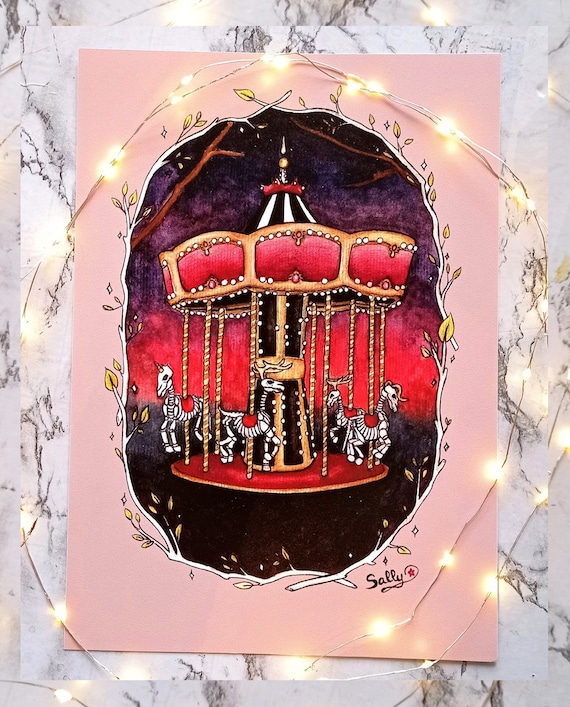 Cute Carousel Drawing