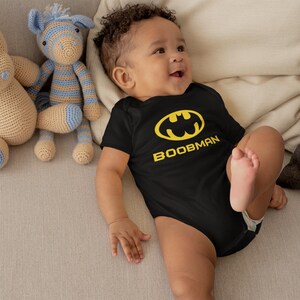 Boobman Funny Newborn Baby New Dad Mom Uncle Humor Gift Nb-18m Baby ...