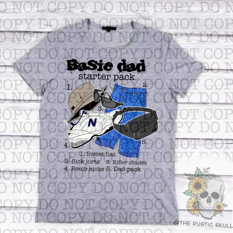 Basic Dad Starter Pack Sublimation Png Digital Download - Etsy