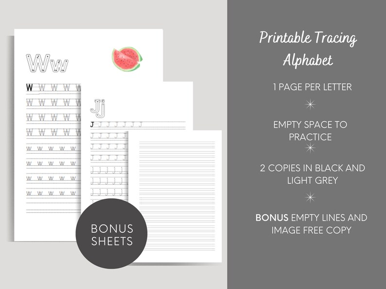 Worksheets for Kids Printable, Tracing Alphabet, Worksheet Preschool ...