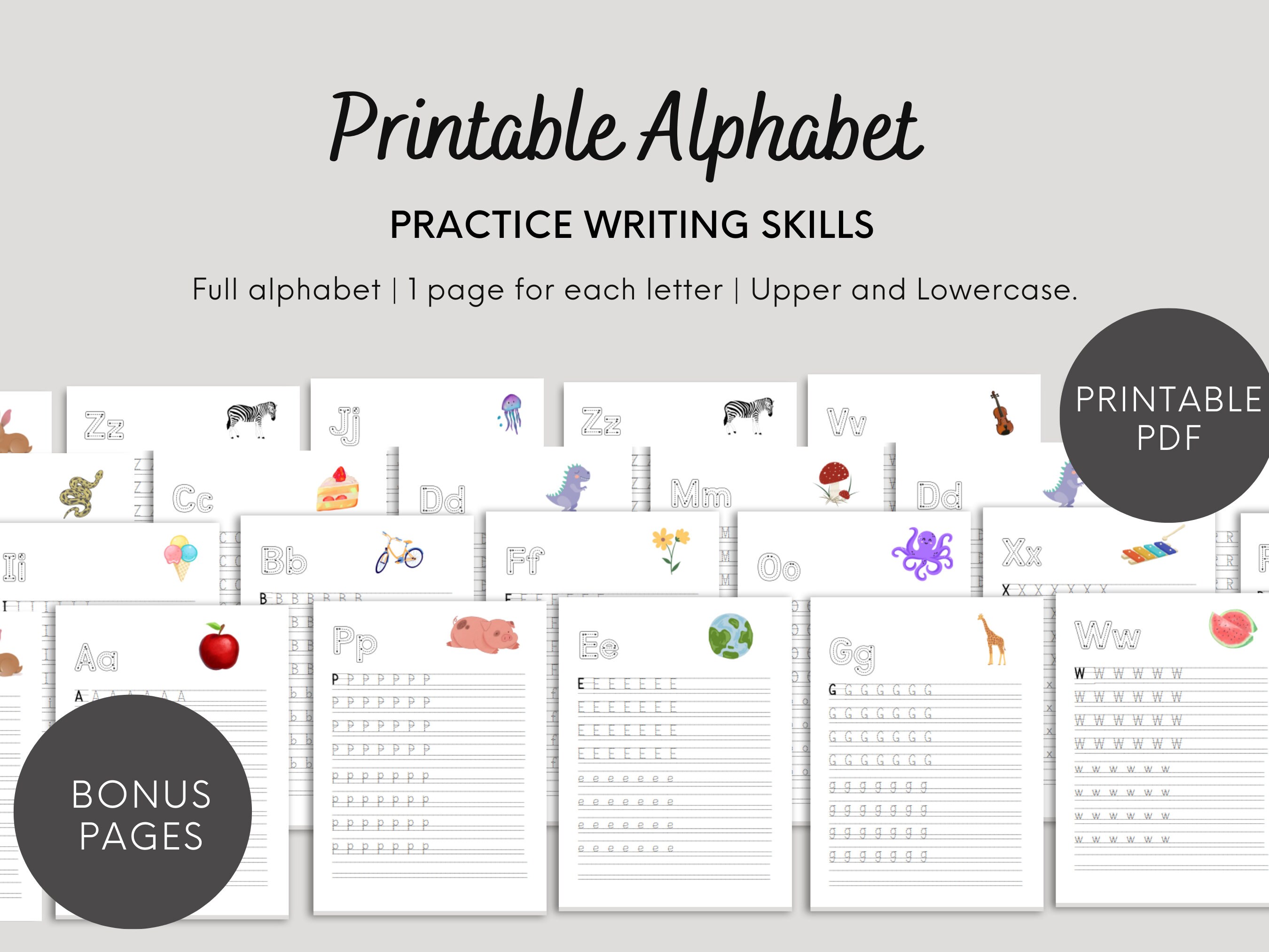 Worksheets for Kids Printable, Tracing Alphabet, Worksheet Preschool ...