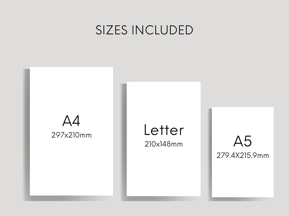 Printable Graph Paper A4, A5 & LETTER | Basic Notebook Paper | 5mm Grid ...