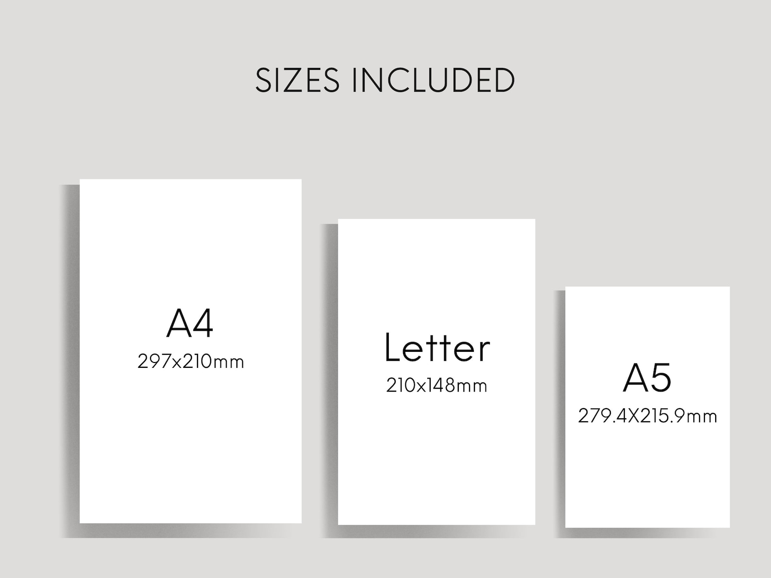 Printable Graph Paper A4, A5 & LETTER | Basic Notebook Paper | 5mm Grid ...