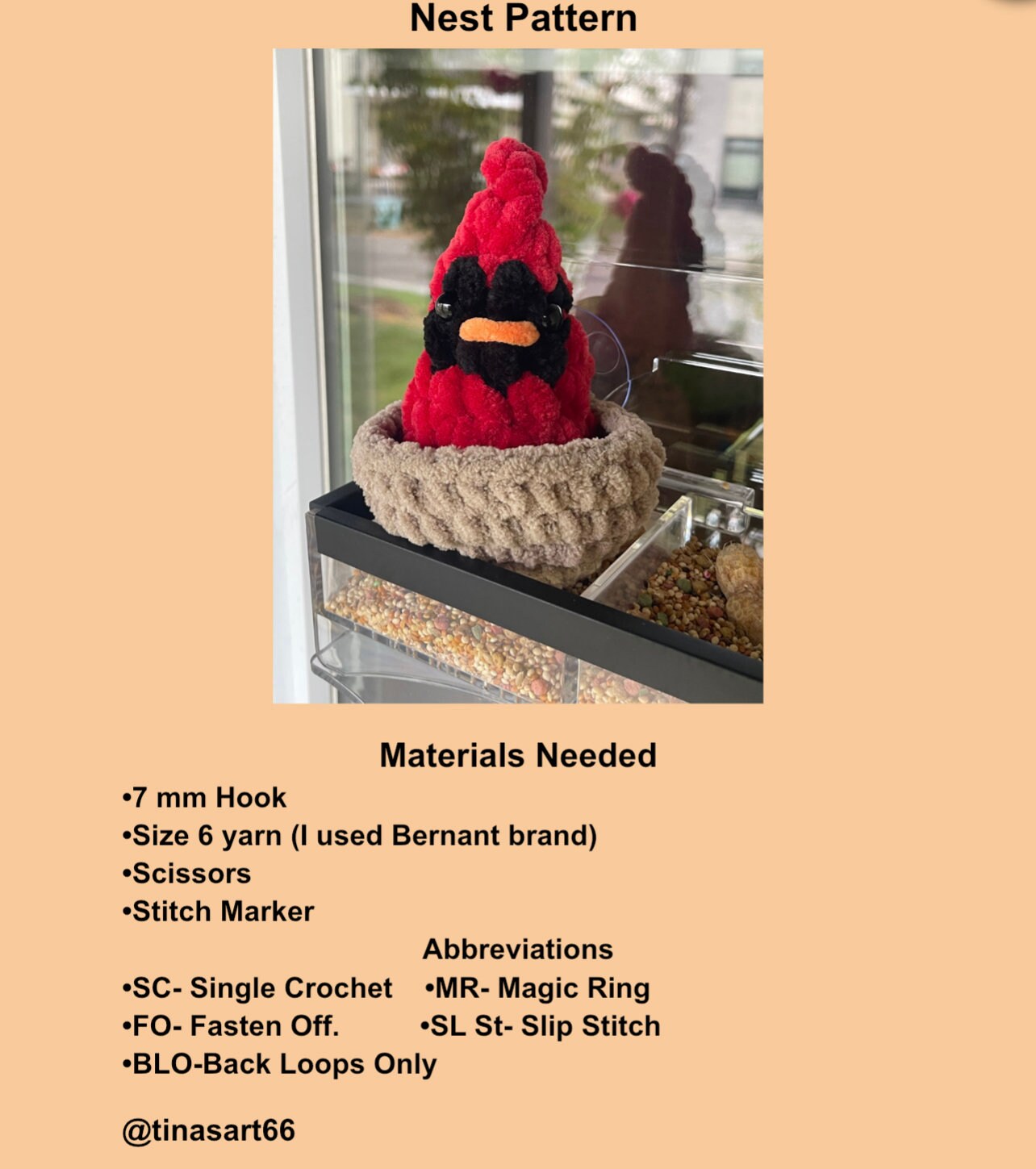 Nest Add on Crochet Pattern - Etsy