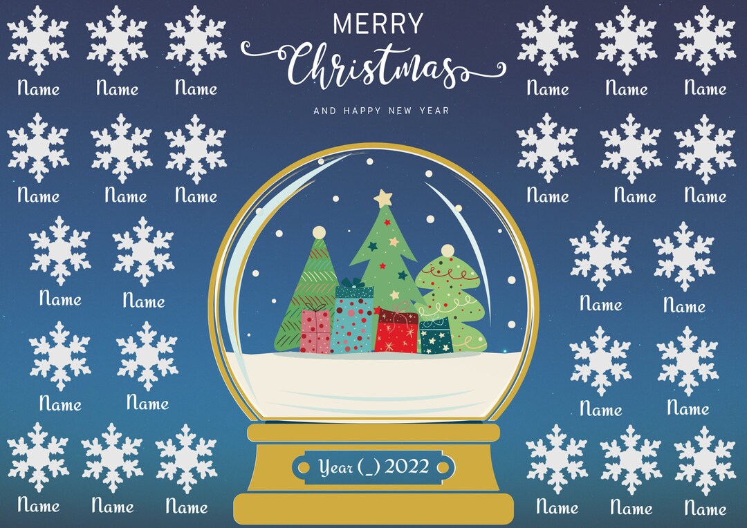 Personalised Class Christmas Print - Etsy UK