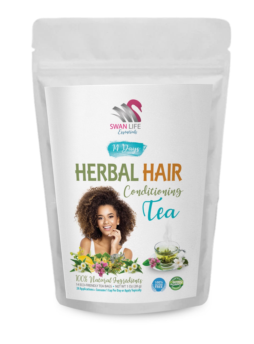 Hair Growth Tea Bags Herbal Hair Conditioning Tea 14 Days - Etsy