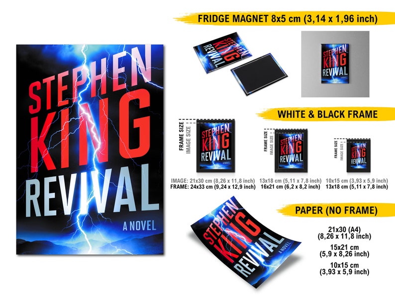 Stephen King Fridge Magnets & Frame: Under the Dome 11/22/63 Wind ...