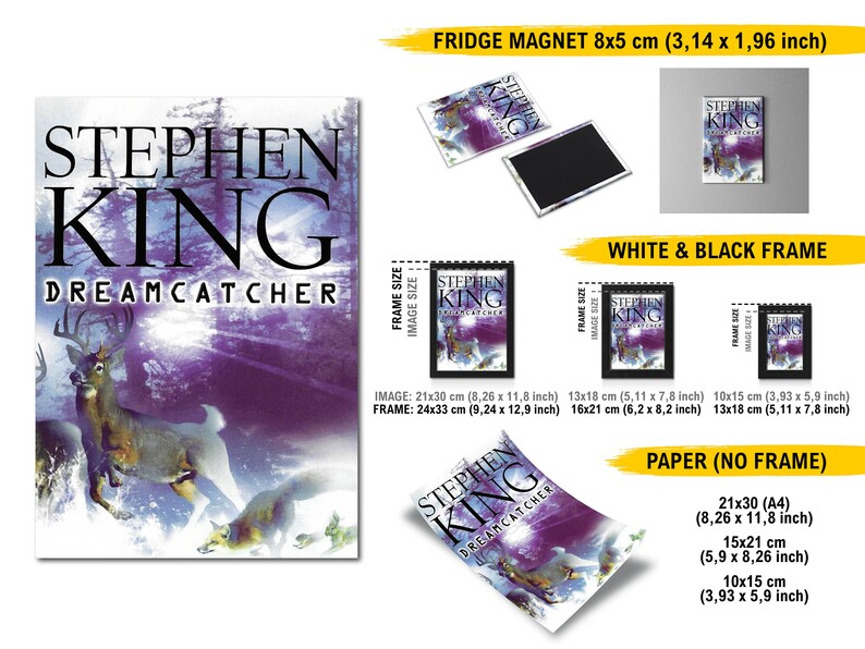 Stephen King Fridge Magnets & Frame: Insomnia Rose Madder - Etsy