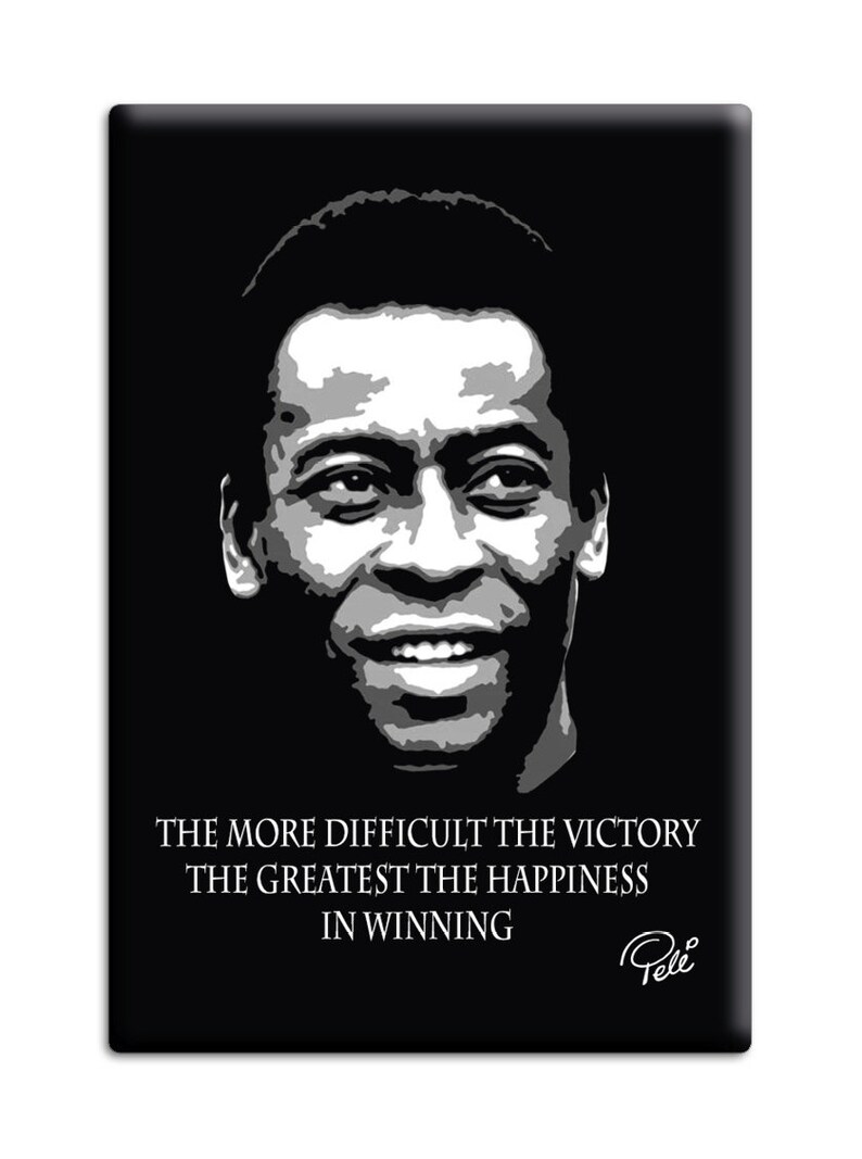 Pele Pelè Fridge Magnets Soccer Player Brazil Signature Pelé Foto Shirt ...