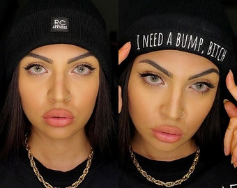 RC Apparel (middle Finger) Embroidered Two-faced Beanie - Etsy