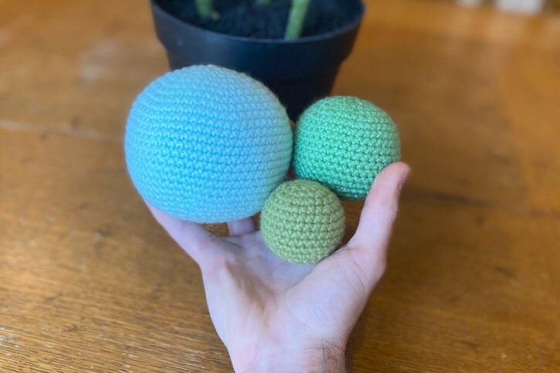 PDF Crochet Pattern: Multiple Sized Spheres! 3 Patterns in 1 Small ...