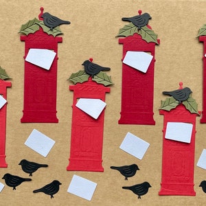 Die Cut Christmas Post Box, Mail Box Embellishments, Scrapbooking ...