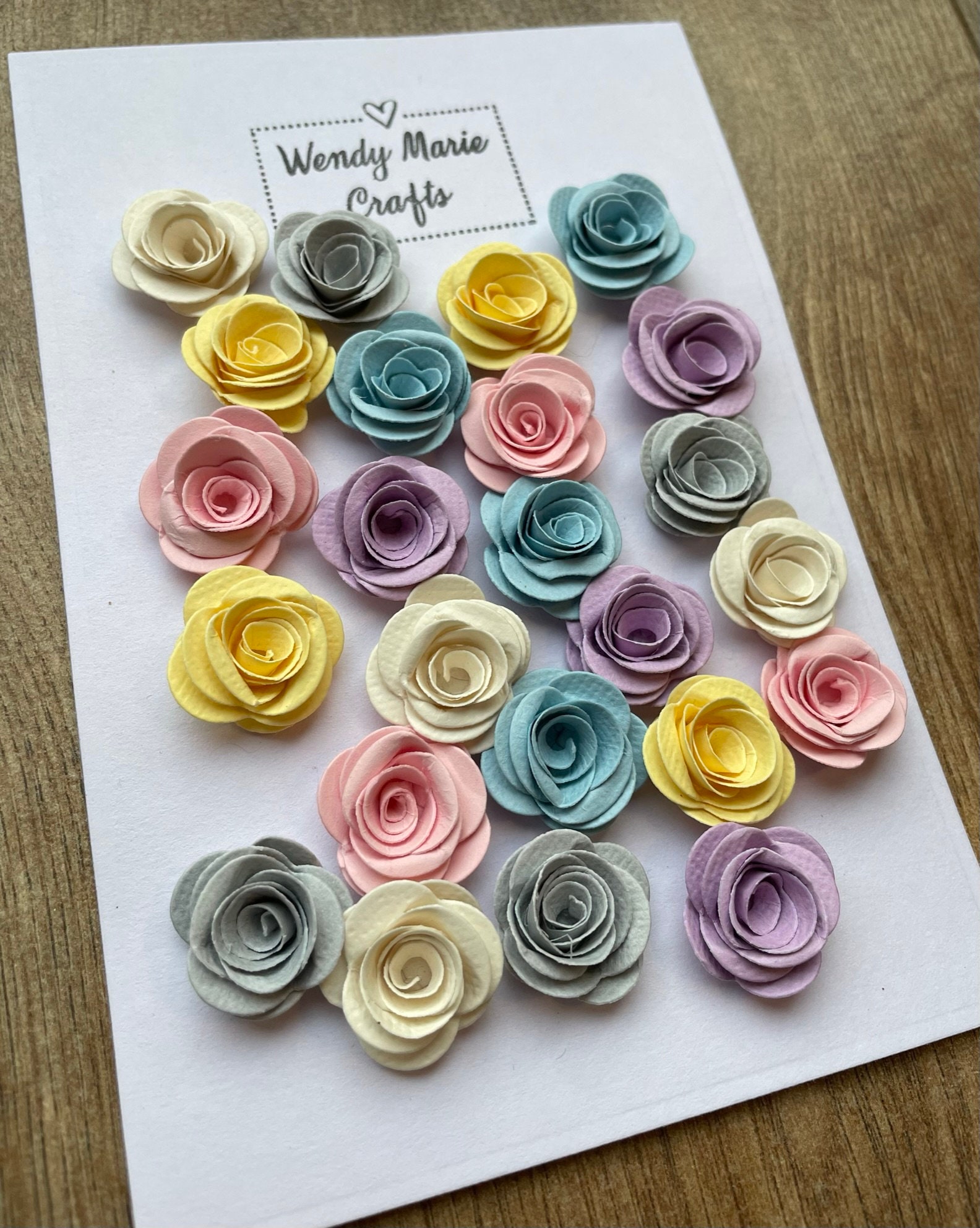 Hand Rolled Paper Flowers Pastel Roses Paper Roses Spring - Etsy UK
