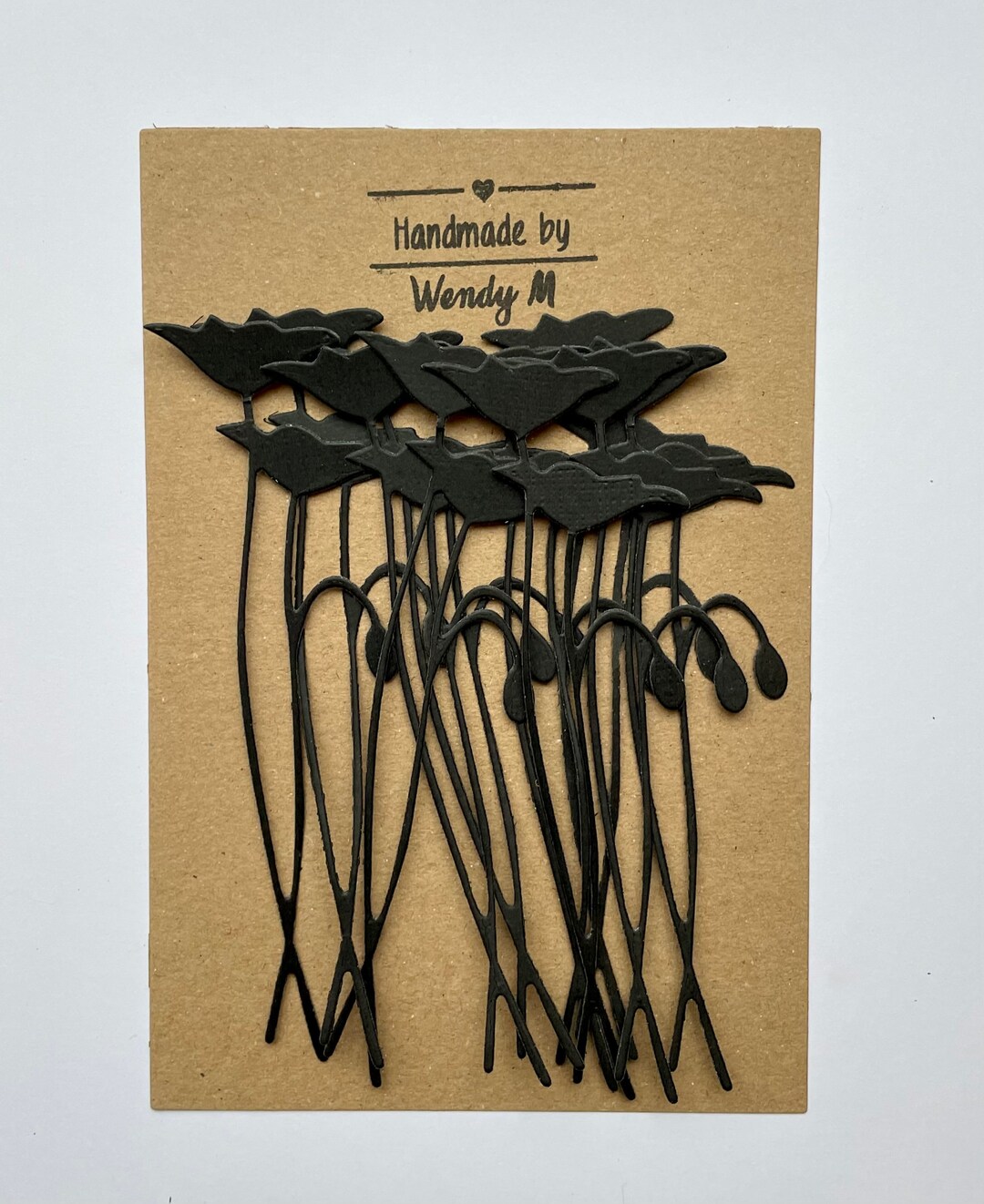 Poppy Die Cut Silhouette X10 Embellishments, Toppers, Card Making ...