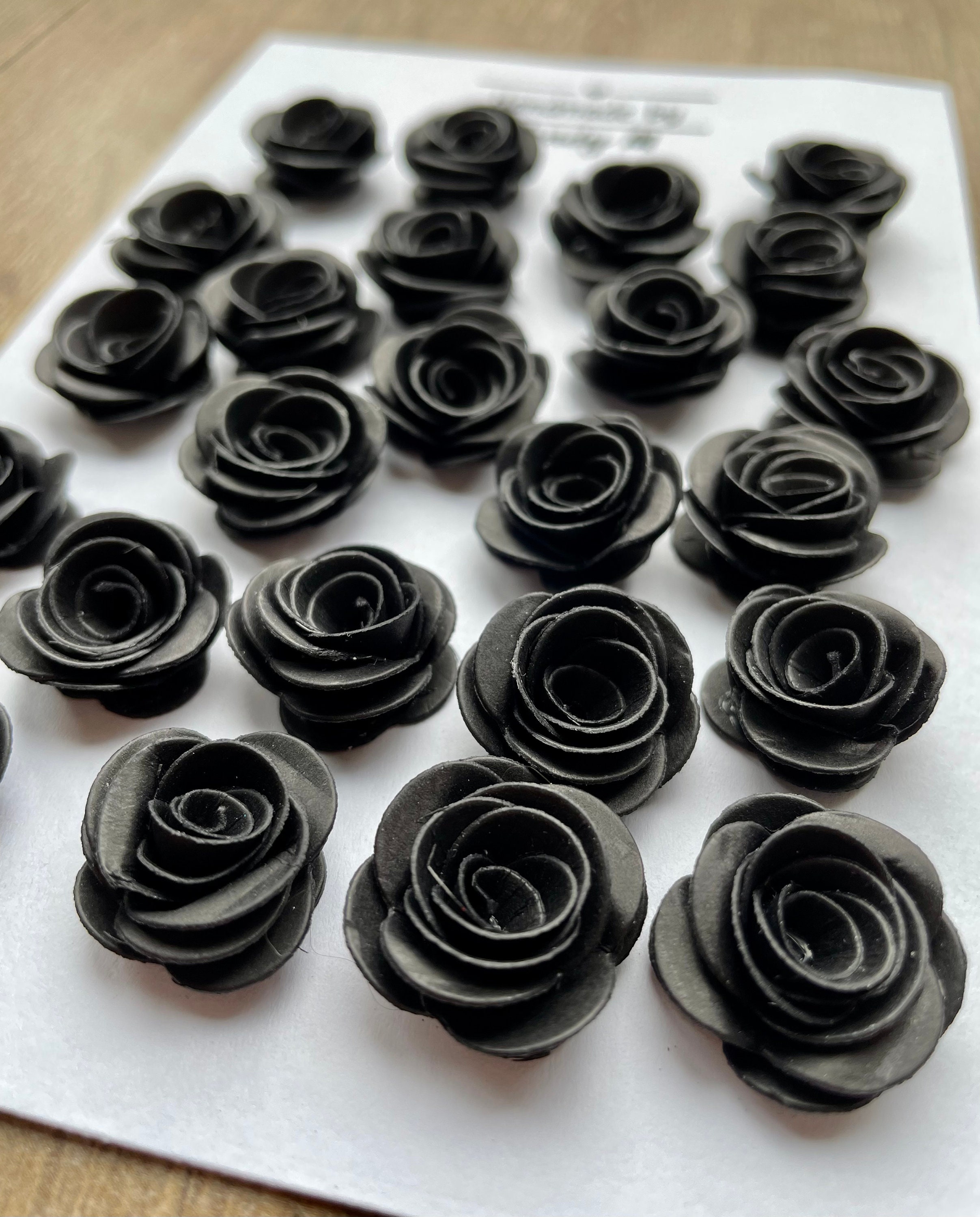 Hand Rolled Paper Flowers, Black Roses, Paper Roses, Rolled Roses ...