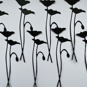 Poppy Die Cut Silhouette X10 Embellishments, Toppers, Card Making ...