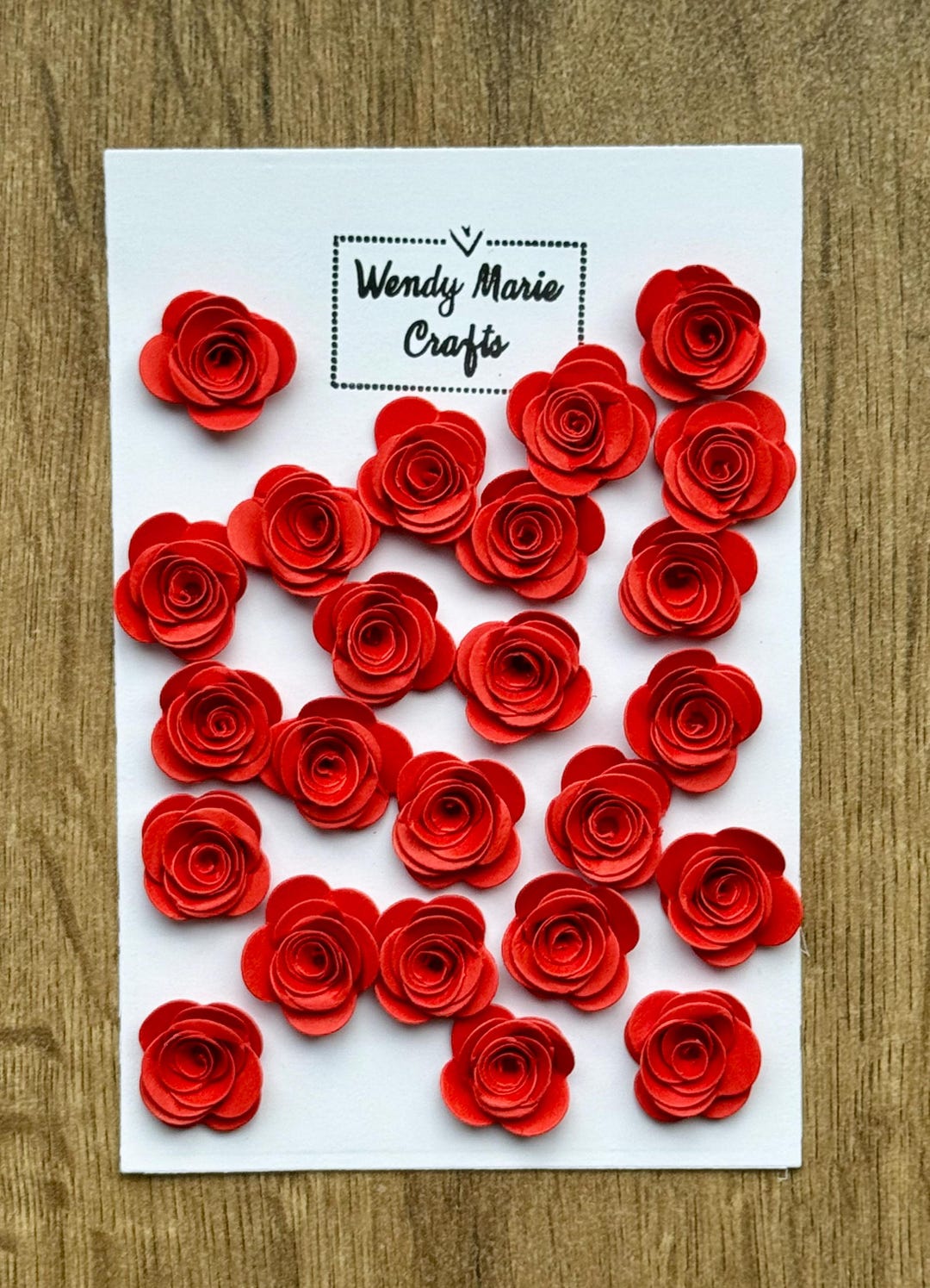 Hand Rolled Candy Red Paper Roses: Scrapbooking Embellishments, 24 ...