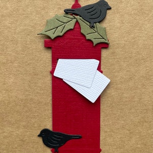 Die Cut Christmas Post Box, Mail Box Embellishments, Scrapbooking ...