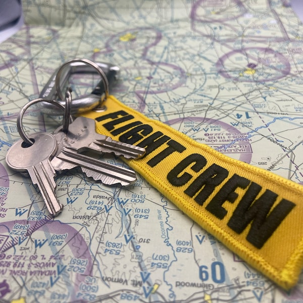 Crew Flight Keychain - Etsy
