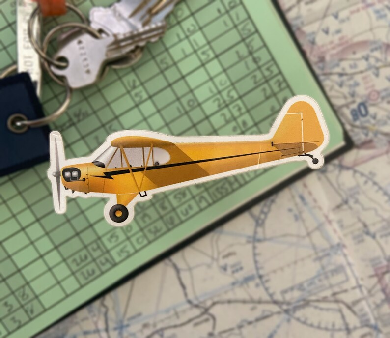 Realistic Piper J3 Cub Sticker Airplane Sticker Pilot Gift - Etsy
