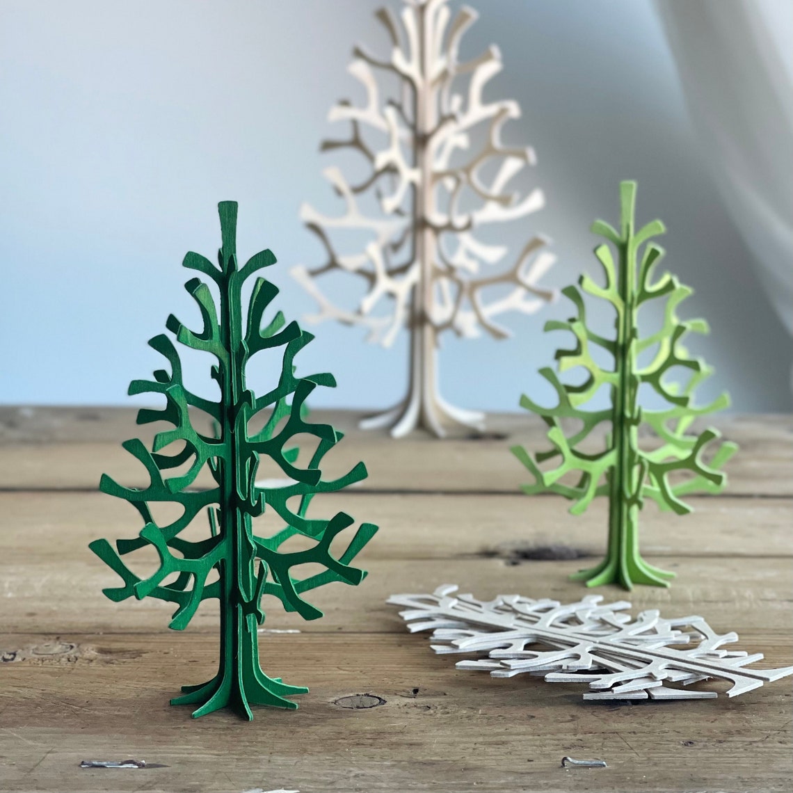 Mini Spruce 14cm Wooden Tree Birch Tree Ornament Wood Decor Eco ...