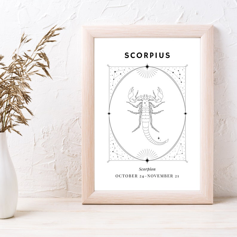 Set of 12 Astrology Star Sign Printable Wall Art - Etsy