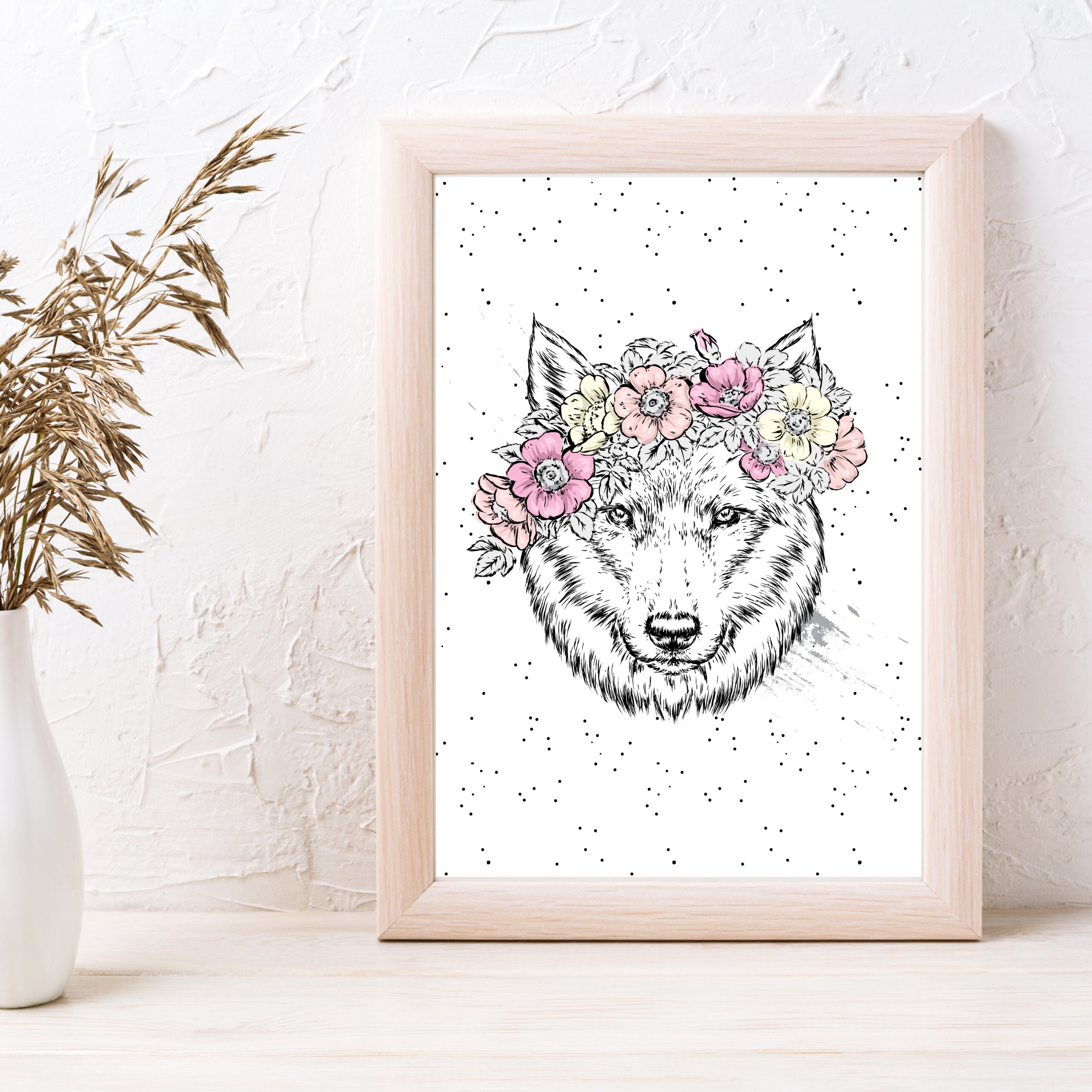 Set of 7 Wolf Wall Decor Art Printable - Etsy
