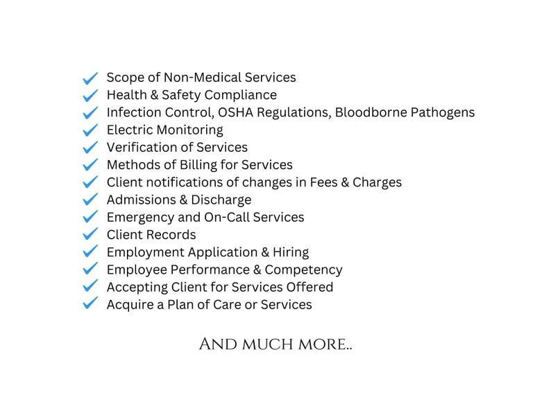 Non-medical Home Care Policy Manual Template for Licensing | Editable ...