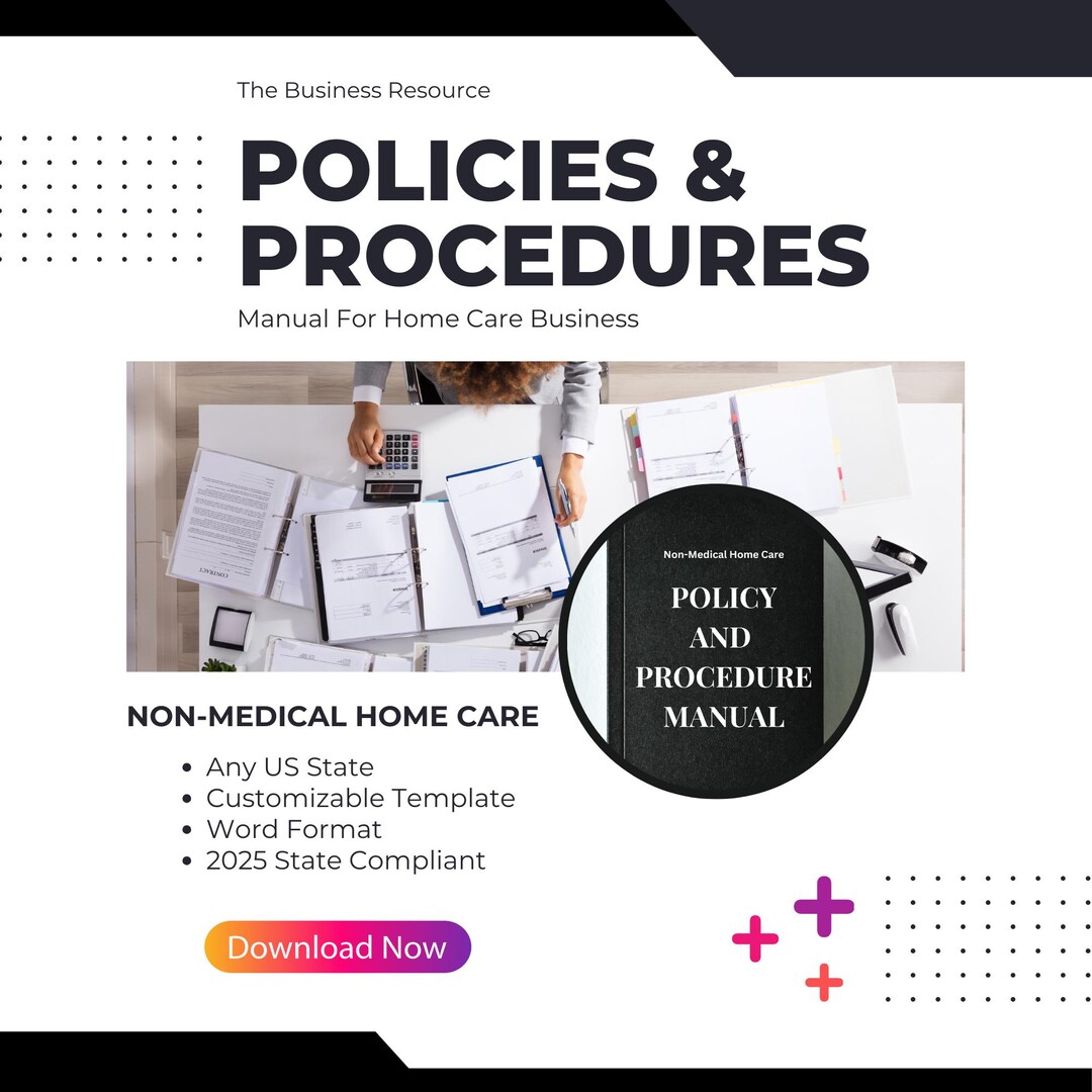 Home Care Agency Policy and Procedure Manual | Editable Policies and ...