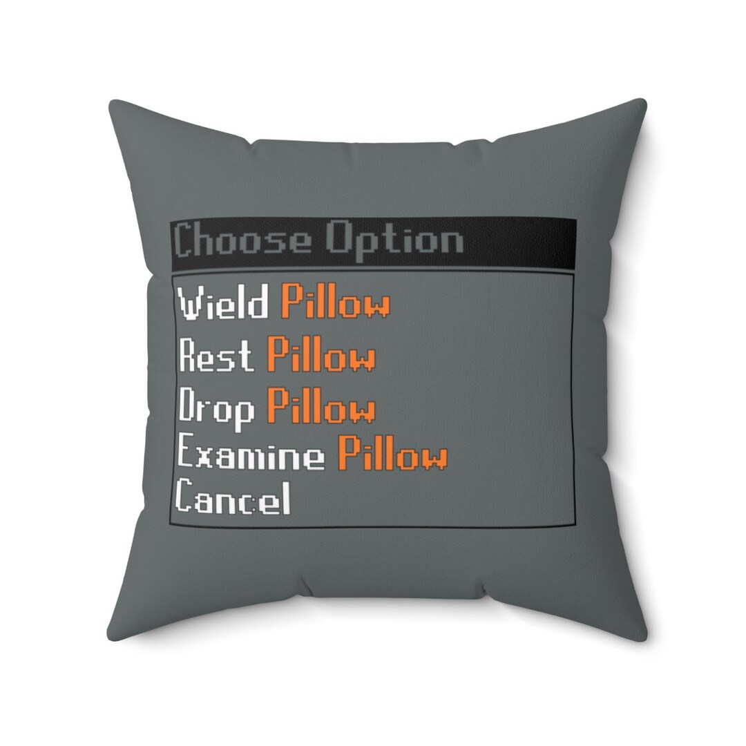 OSRS Inspired Square Gray Pillow Four Sizes - Etsy