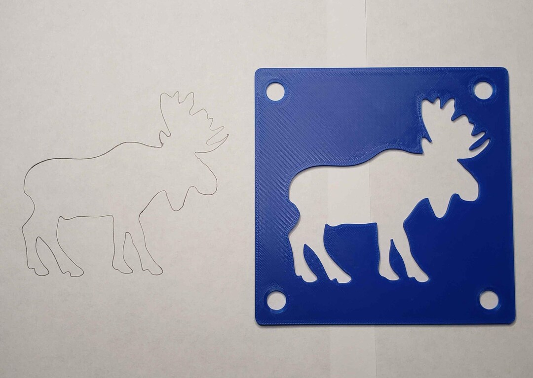 Customizable 3D Printed Stencils — Moose - Etsy