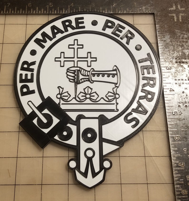 Clan Macdonald Crest 3D Printed Wall Art | Etsy