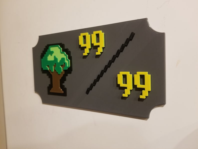 Oldschool Runescape Inspired Level 99 Woodcutting | Etsy