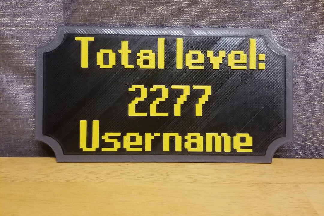 Oldschool Runescape Inspired Total Level Commemoration 3D Printed Wall ...