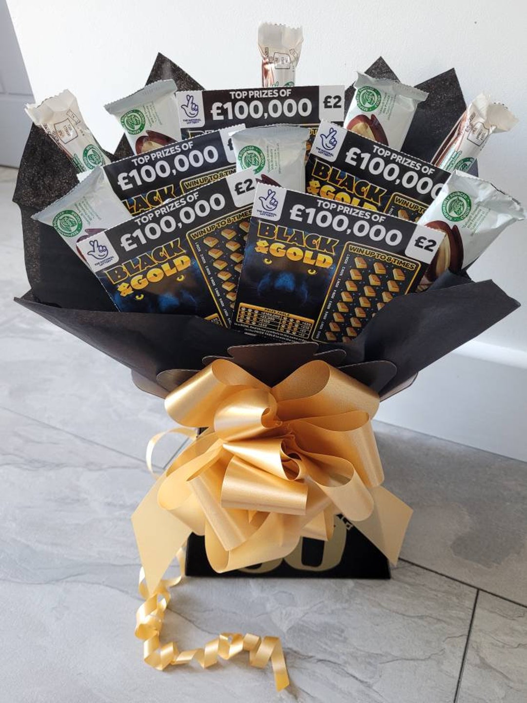 Galaxy Chocolate Scratch Card Bouquet, Hamper, Gift, Valentines Gift ...