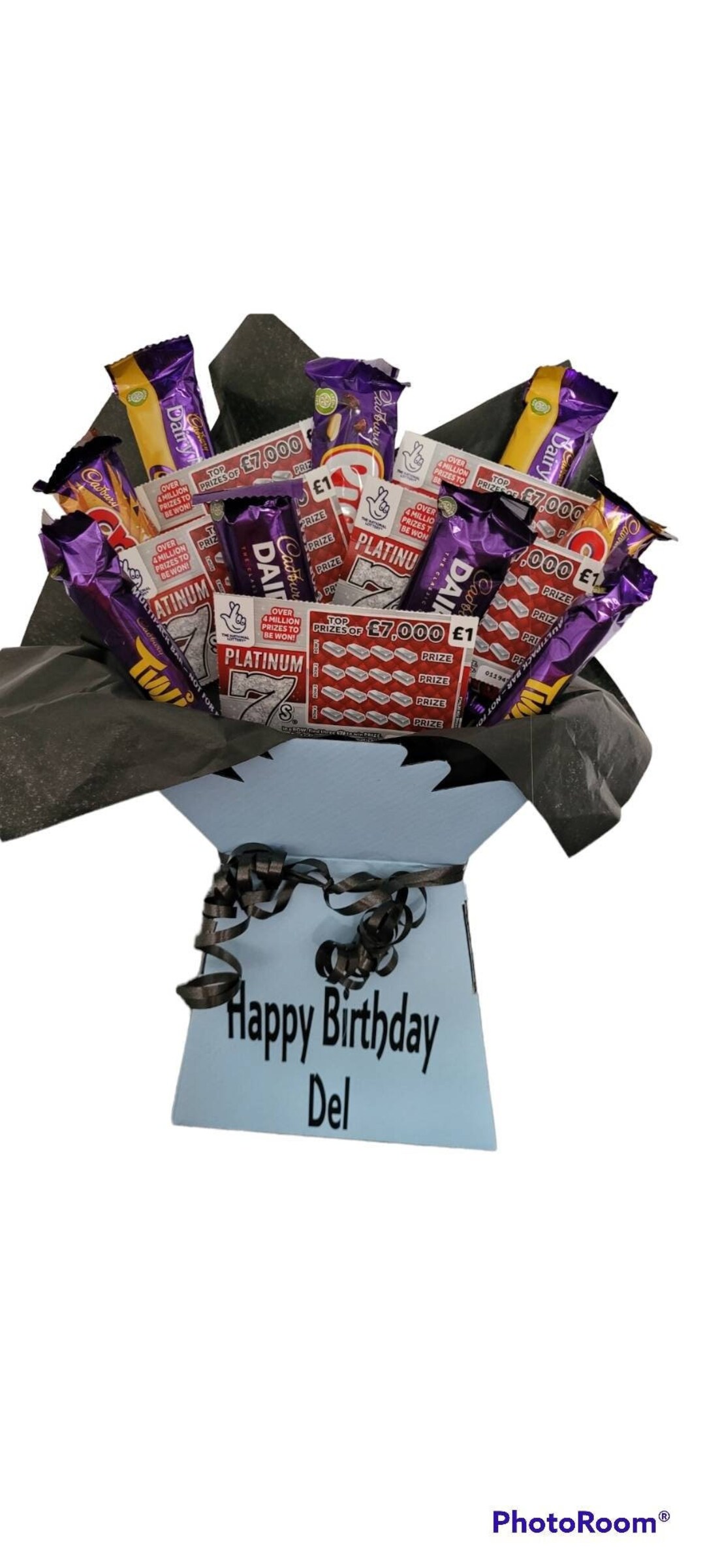 Scratch Card Chocolate Bouquet Hamper Gift, Birthday, Fathersday, Any ...