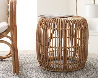 Rattan Side Table - Etsy