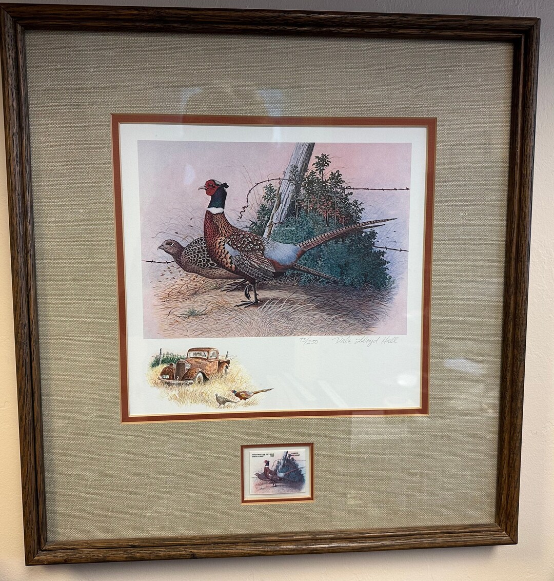 1983 Washington State Upland Bird Permit (pheasant) Print and Stamp ...