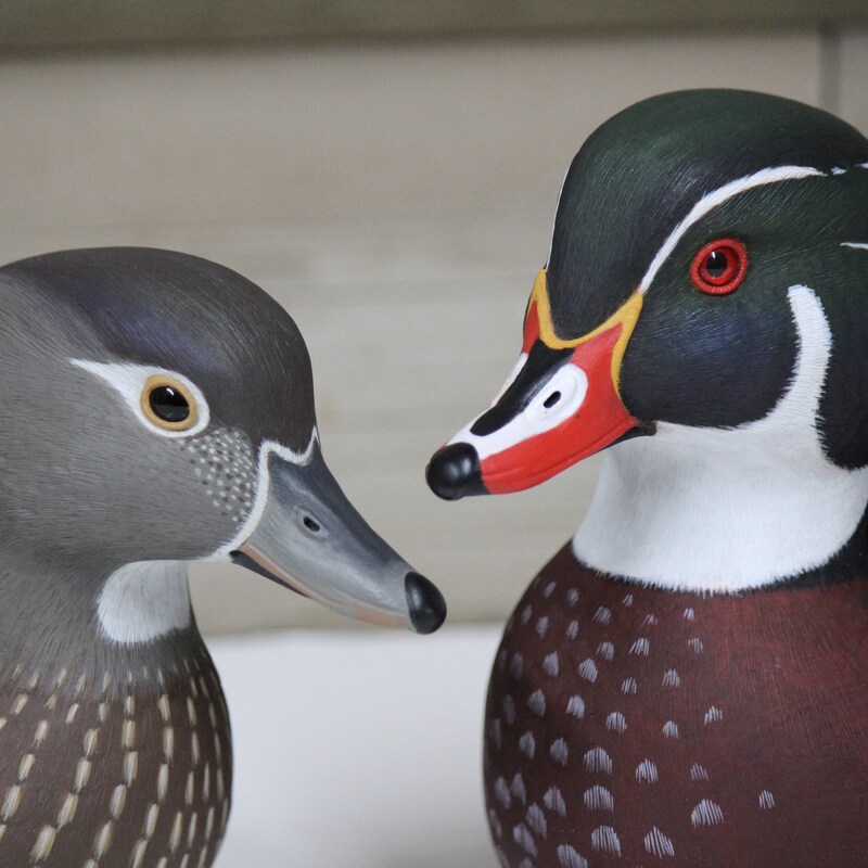 Wooden Decoy Wood Duck Hen - Etsy