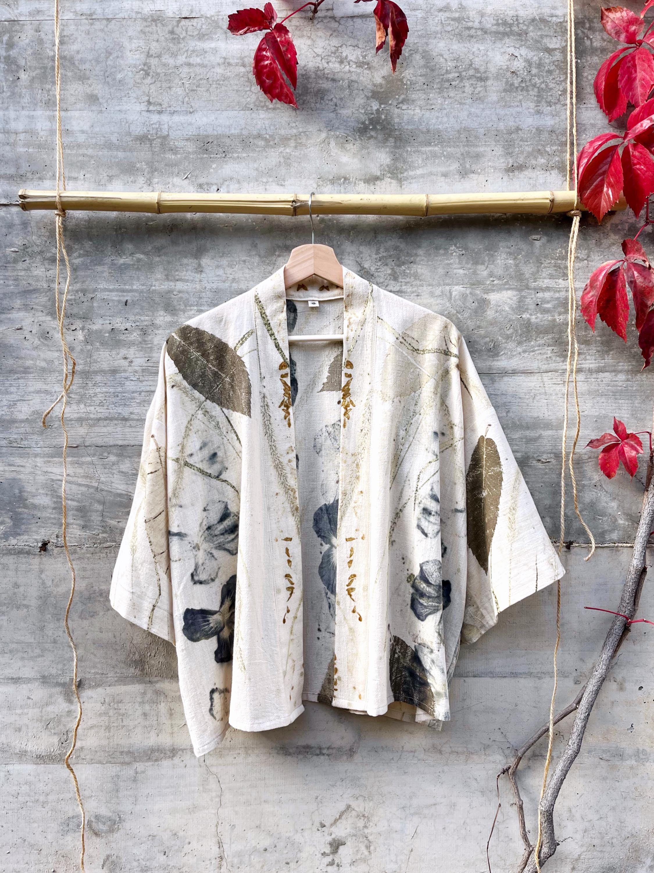Botanical Print Kimono · Ecoprint Clothing · Hibiscus Natural Dye ...