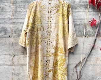 Botanical Print Kimono · Ecoprint Clothing · Hibiscus Natural Dye ...